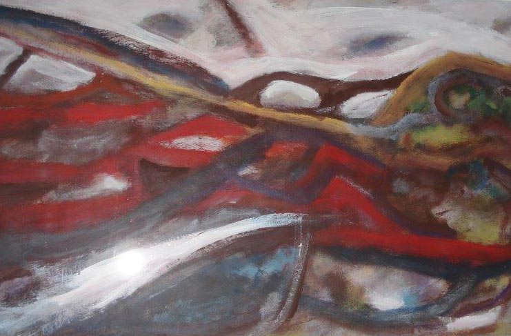 Schilderij Acryl op papier – Willy Valcke